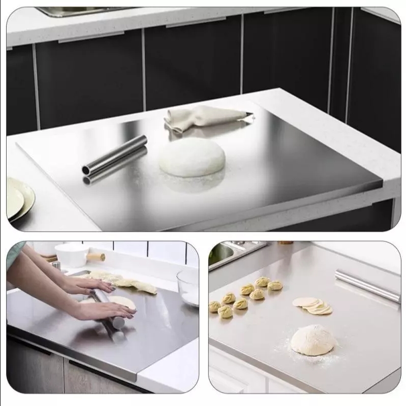 304 Food Grade Household Kitchen Stainless Steel Chopping Board Dough ...