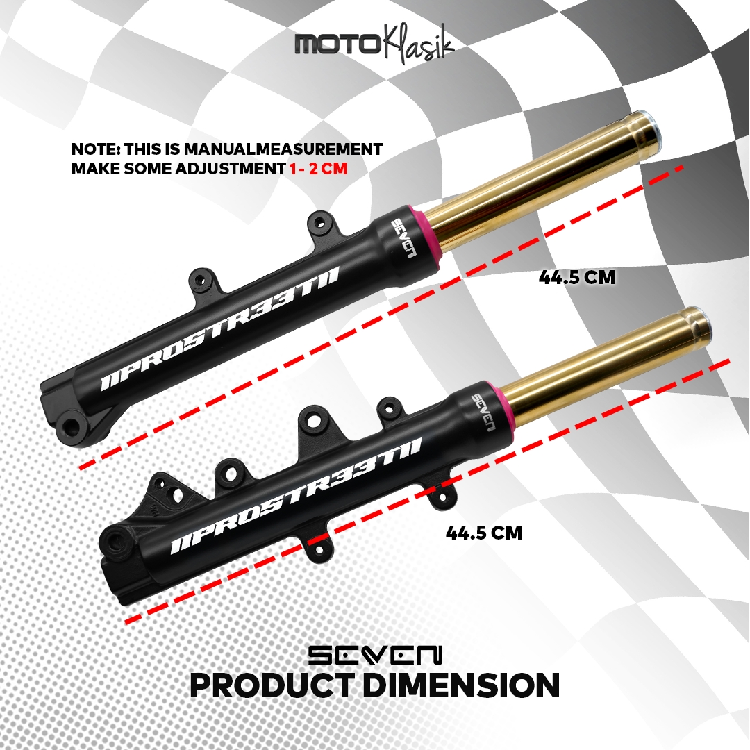 MOKOTO SEVEN SERIES PRO STREET FRONT SHOCK ASSY NMAX ADV PCX CLICK BEAT ...