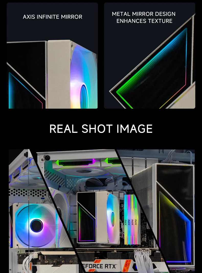 Jungle Leopard KF-400 CPU Cooler 120mm PC Fan Infinity Mirror ARGB Top ...