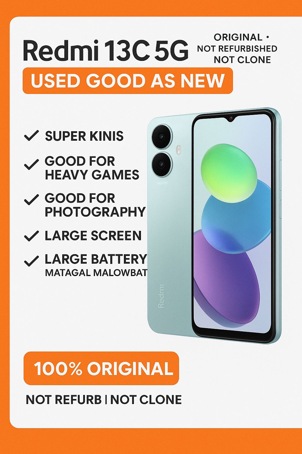 Rdmi 13c 5G 6/128GB Global Original | Shopee Philippines