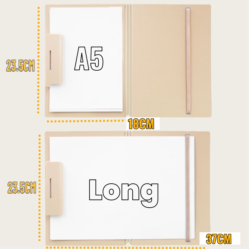 Long Foldable Clipboard File Folder Paper Organizers Low Profile Clip ...