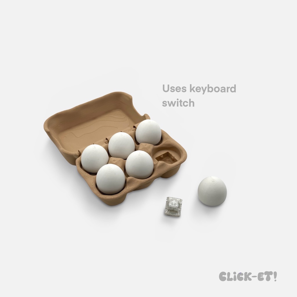 CLICK-ET! Egg Tray Clicker by Slycelab 6buttons 3D Printed Aesthetic ...