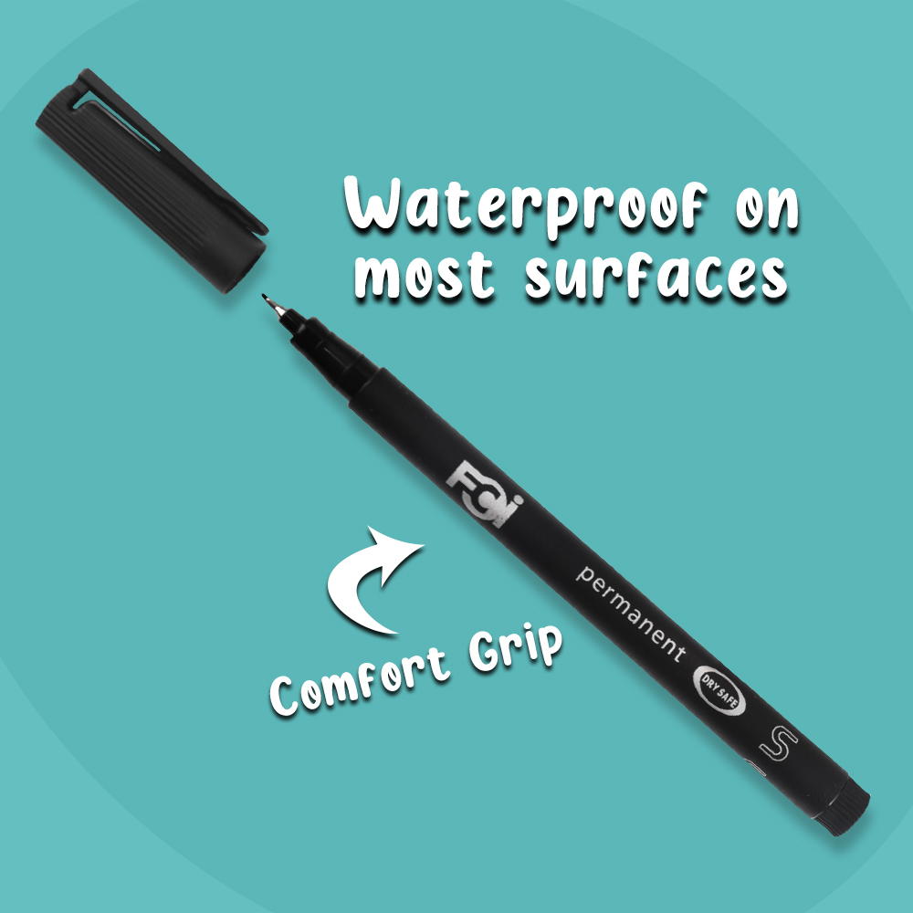 Fci Permanent Sign Pen – 0.55mm Fine Tip–Comfort Grip, Fade-Resistant ...