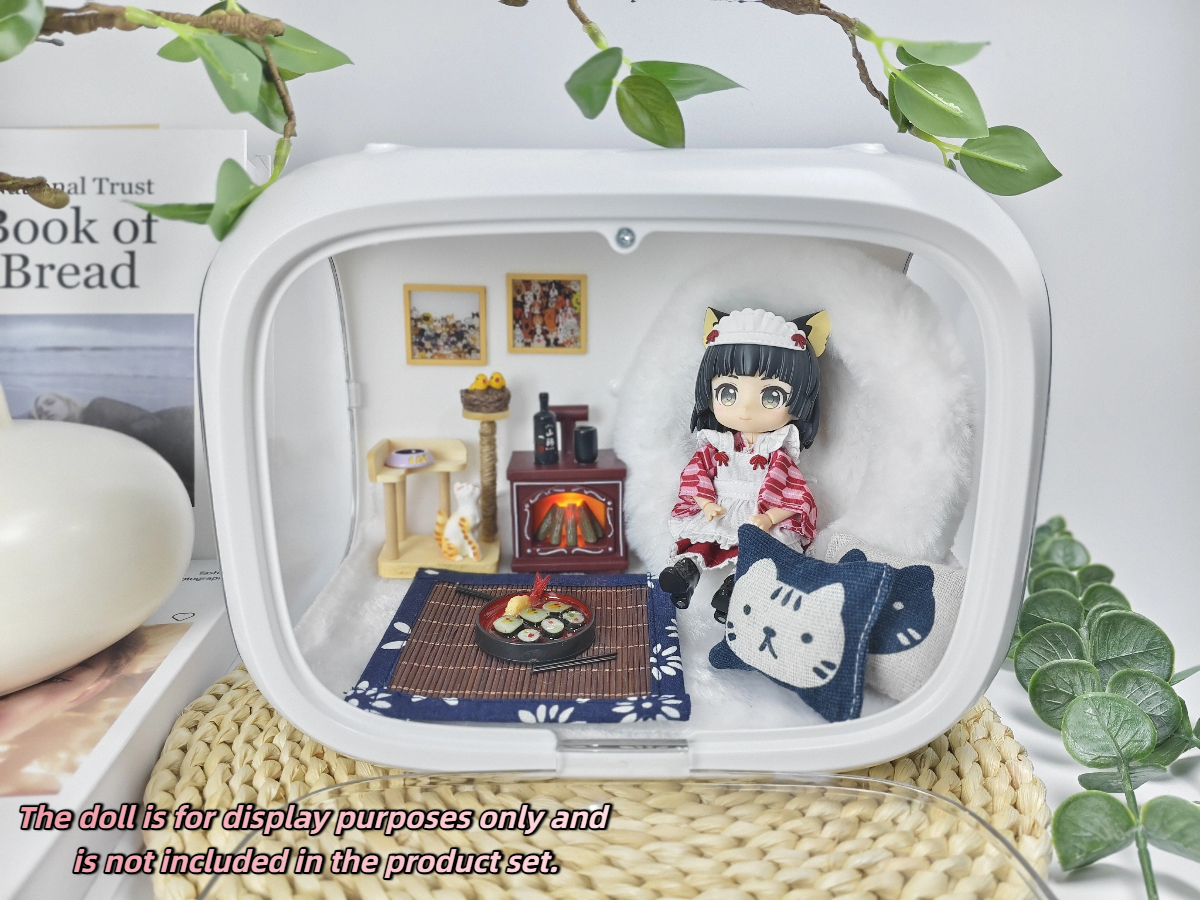 BLUEFEATHER Dollhouse 1:12 Scale Display Case Japanese Style Set GSC ...