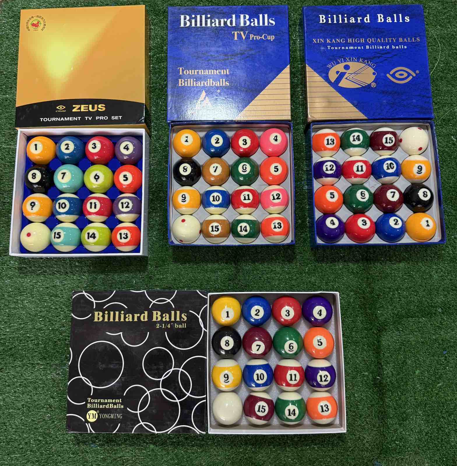 Senior Size Billiard Ball Set 2 1/4" | Pool Table Accessories ...