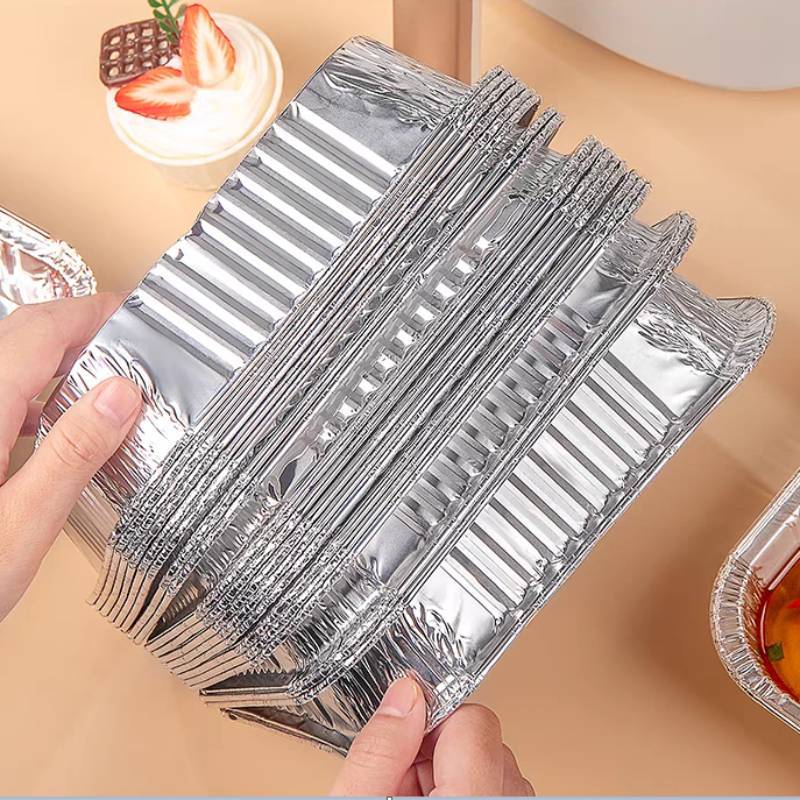 50pcs Aluminum Foil Tray Foil Tray With Lid Food Grade Iso Certified ...