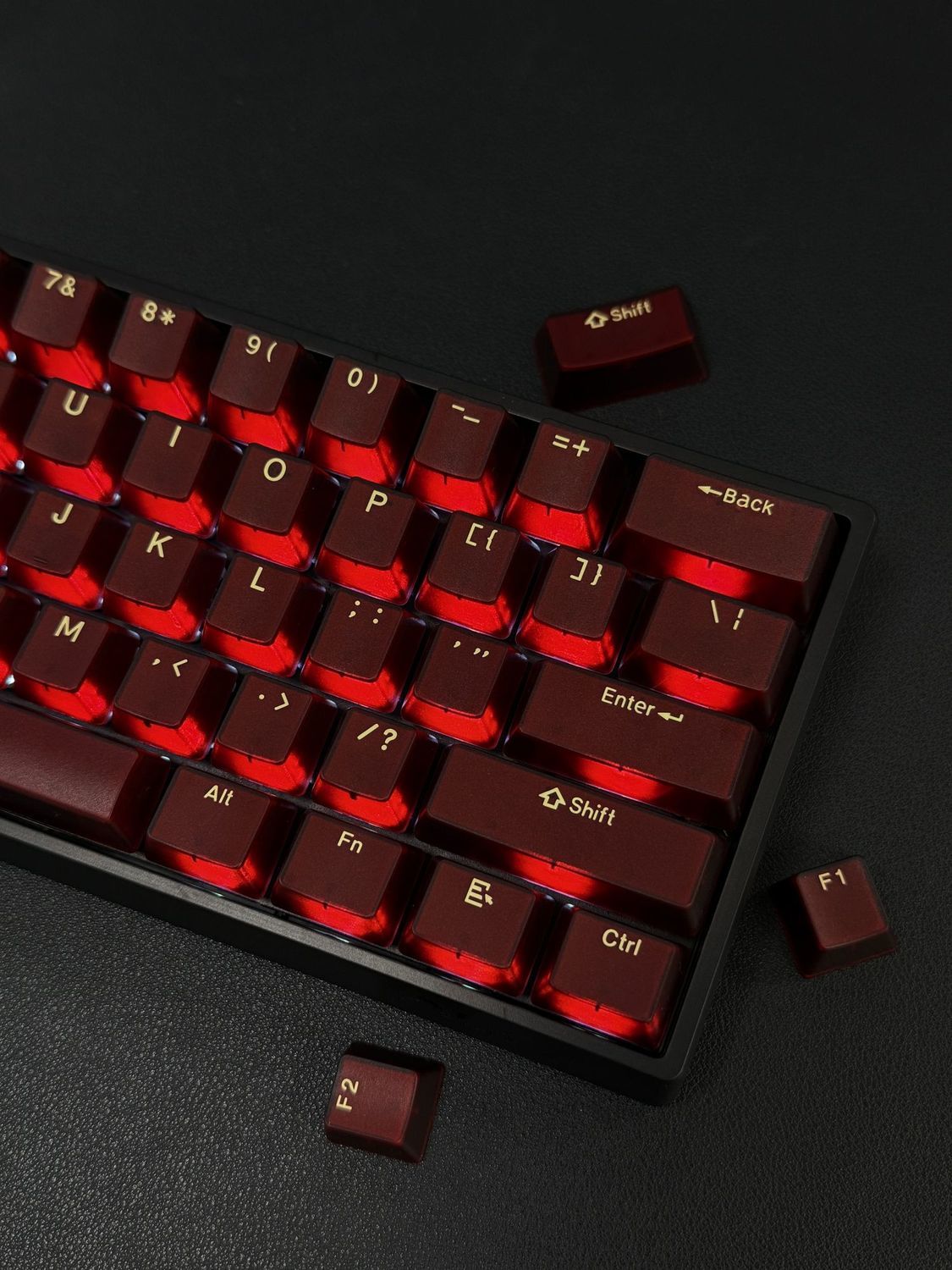 PYGA Klein Blue Keycaps OEM Profile 114 Keys Four-Side Shine-Through ...