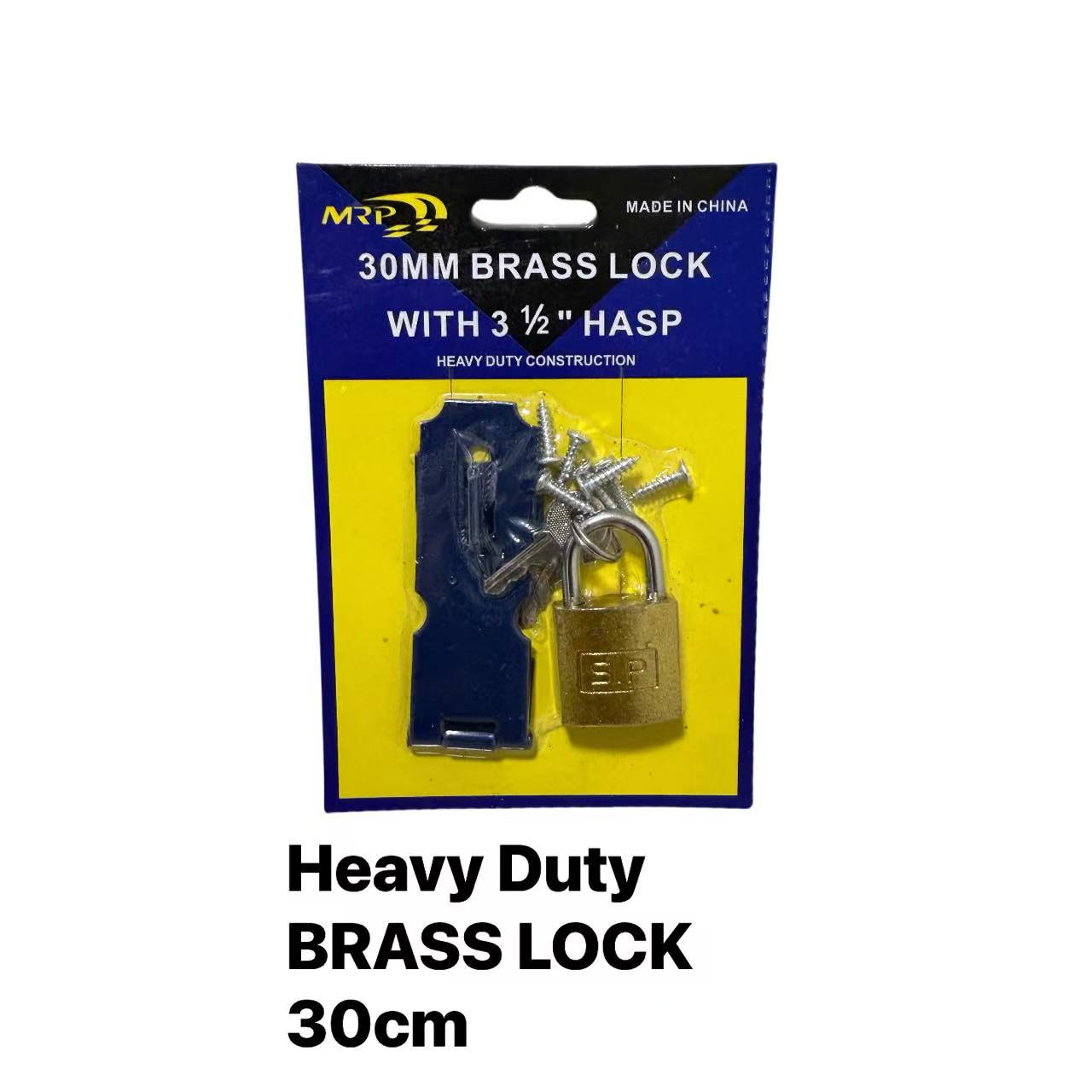 Heavy Duty 40mm , 30mm BRASS LOCK WITH 3 1/2 Hasp | Shopee Philippines
