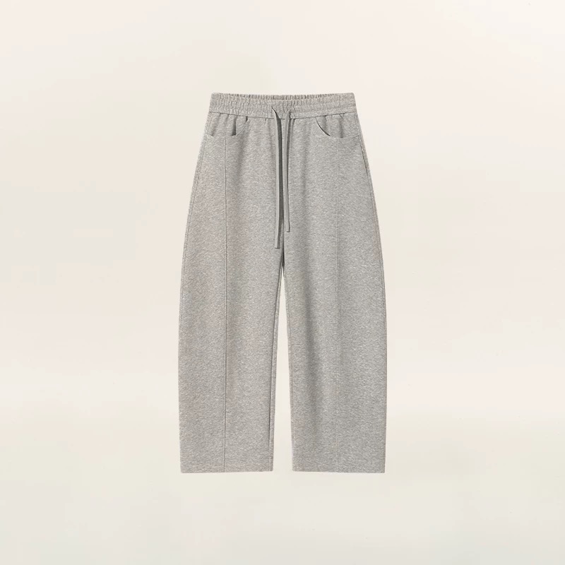 Korean baggy pants for women cotton jogging pants plain sweat pants casual outfit high waist ...