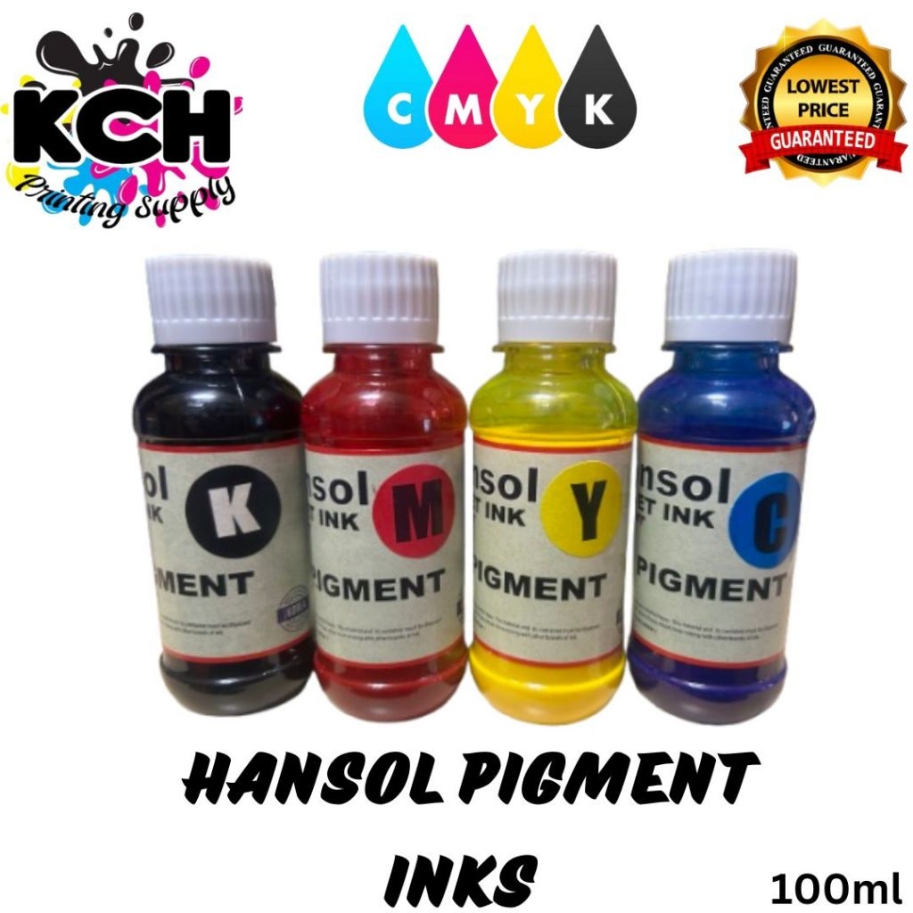 Genuine Hansol Pigment Inks 100ml for High Quality Printing for EPSON ...