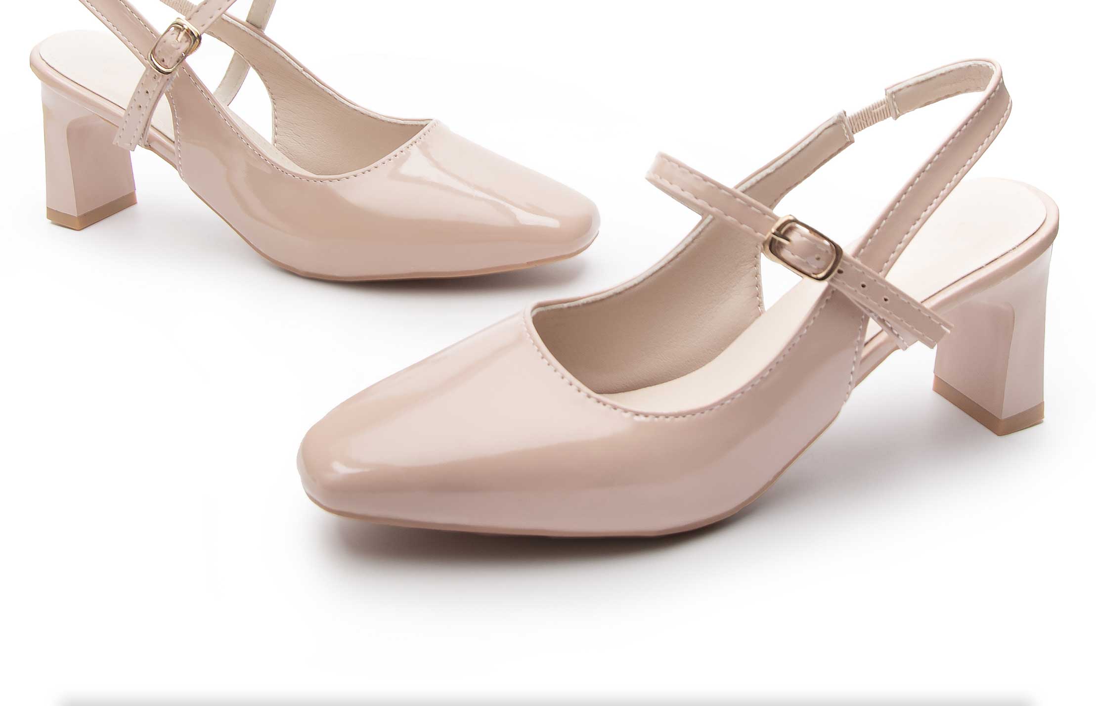 VONICA Beige Fashion Heels Pointed Sandals for Women Pumps | Shopee ...