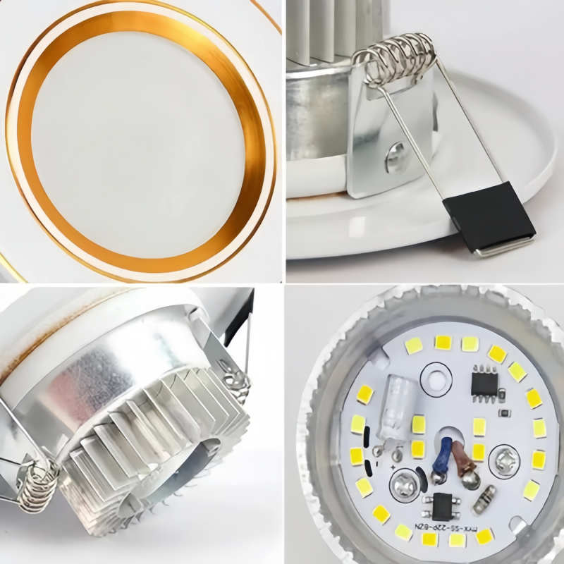 LED 9W Pin Lights Ceiling LED Tri color Round Aluminum Recessed LED ...