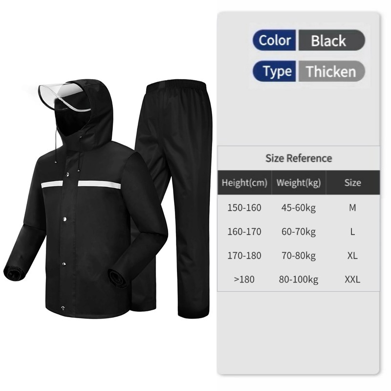 Rain Coat Set Kapote For Motorcycle Waterproof Makapal Men Women Couple ...