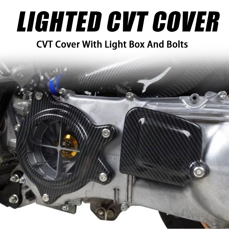 Transparent Acrylic CVT Cover for Yamaha NMAX / Aerox V2 with LED Light ...