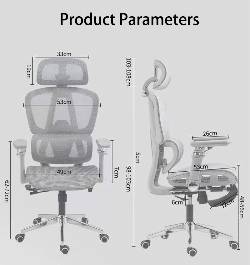 INPLAY EF180-G Ergonomic Chair 9D Arm Adjustable Height Breathable ...