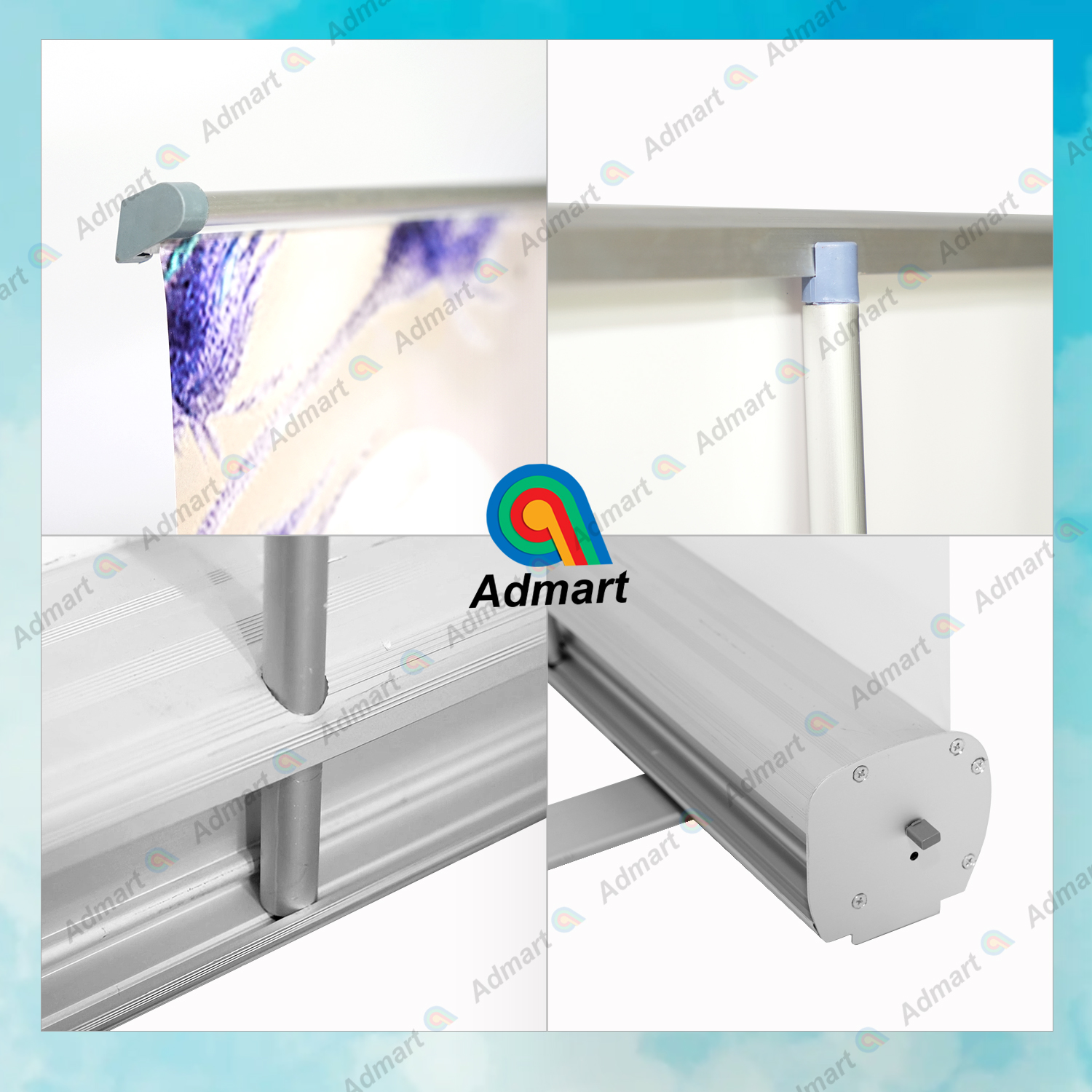 Roll Up Banner Standee Aluminium Pull Up Banner Stand For Product ...