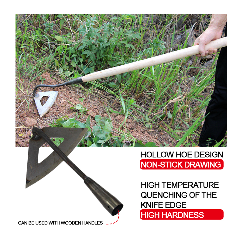 Manganese steel forged hoe grass hoe hollow shape hoe thickened weed ...