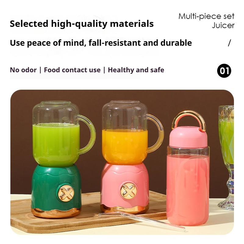 【Christmas sale】Portable Juicer Blender USB Rechargeable 10 Blades ...