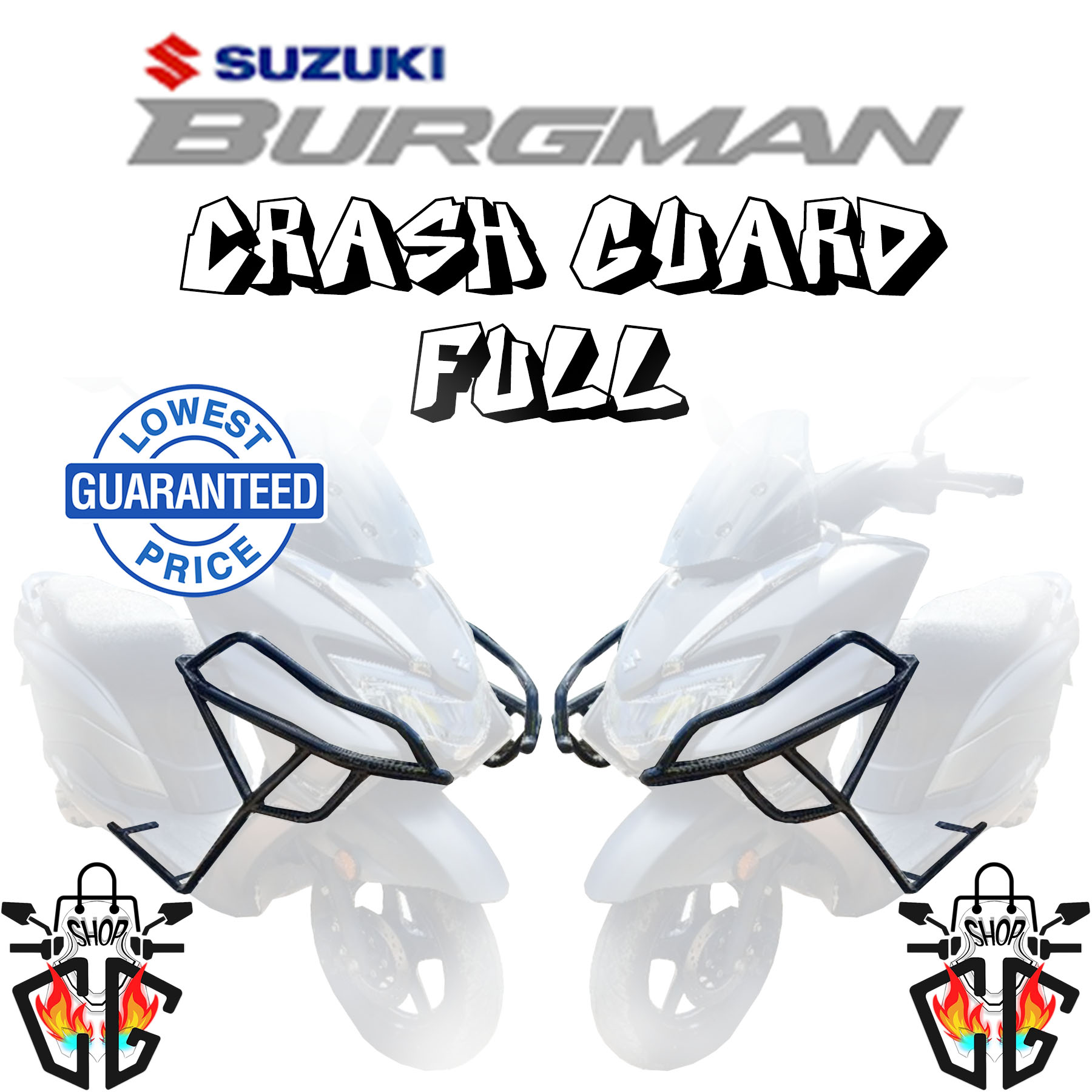 SUZUKI BURGMAN STREET 125 - Crash Guard Heavy Duty by MotoRig PH ...
