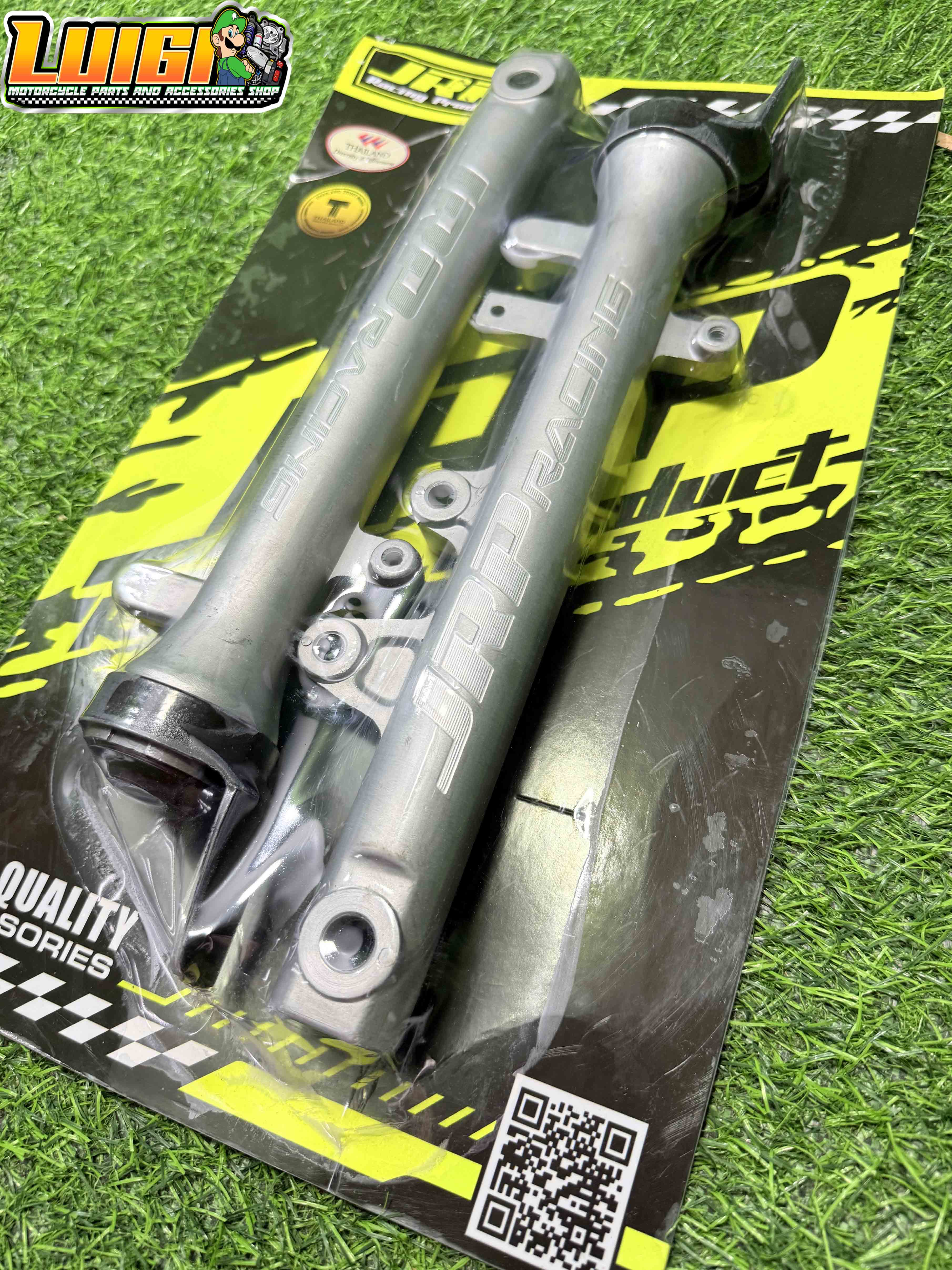 JRP CNC LIGHTEN FRONT SHOCK OUTER TUBE (SILVER) SUZUKI RAIDER 150 CARB ...