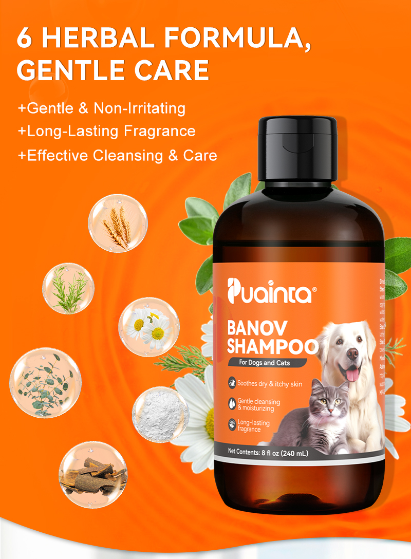 PUAINTA Herbal Anti Fungal Shampoo for Dog and Cat Skin Desease Anti ...