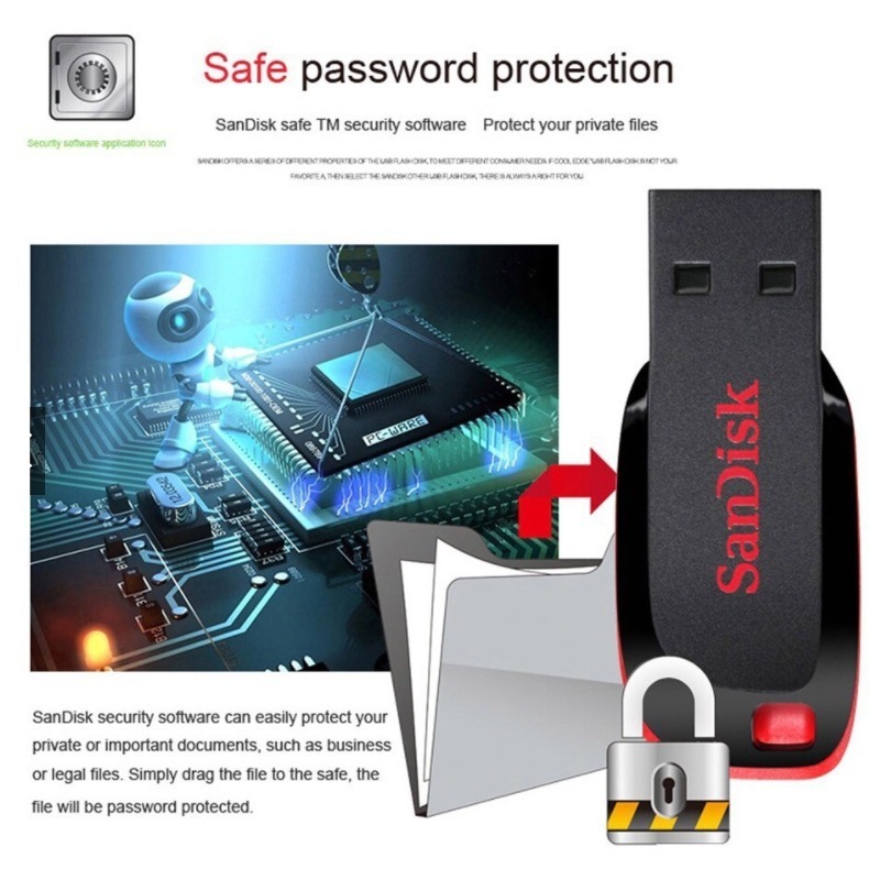 USB Flash Drive Original 128GB/256GB/512GB Cruzer Blade USB Flash Drive ...