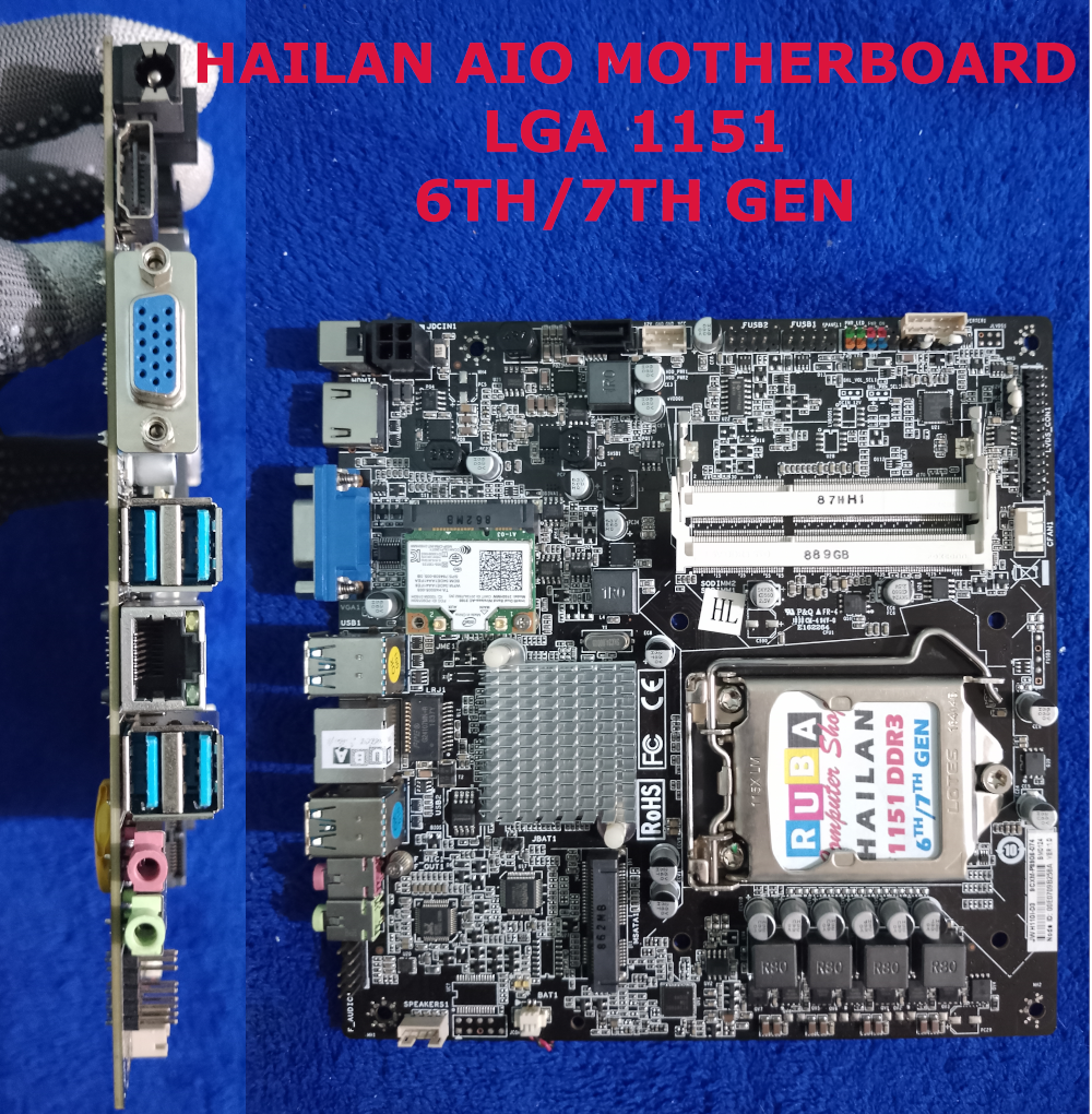 Hailan mini-ITX Motherboard LGA1151 Support 6th/7th/8th/9th Generation DDR3/DDR4 (RECASESABLE ...