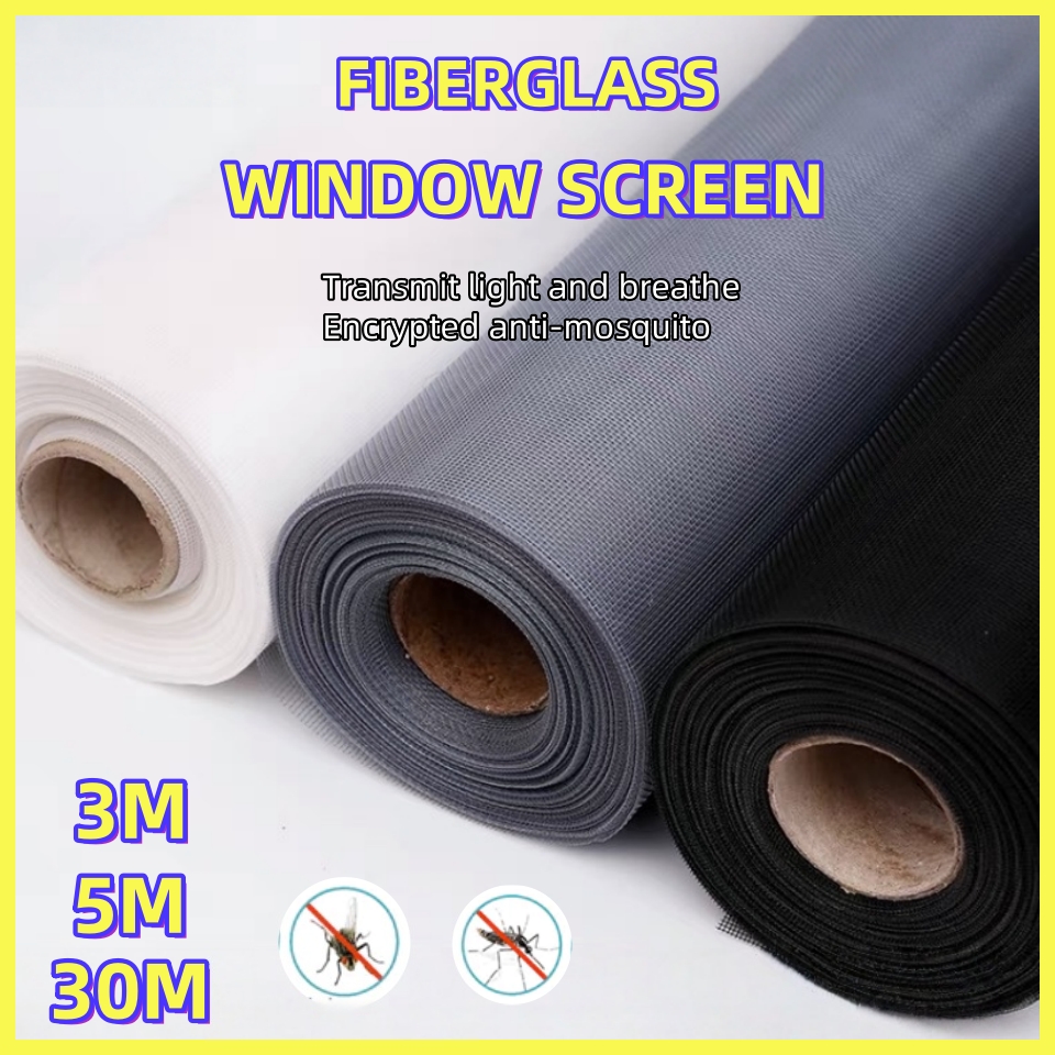 30M DIY Fiberglass Window Screen Mesh Durable Anti-Insect for Windows ...