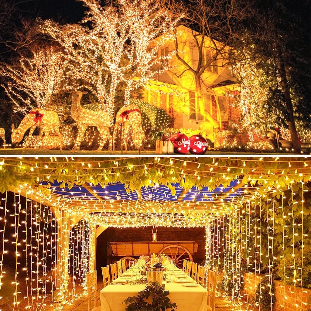 10 meters of 100-LED Christmas party camping string lights, waterproof ...
