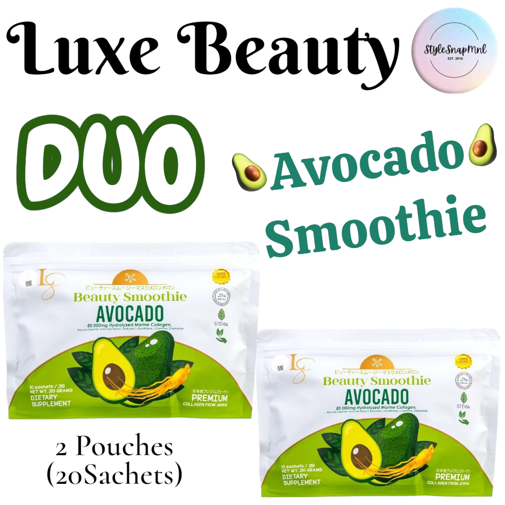 Luxe Slim DUO Smoothie Drink Avocado w/80,000 Hydrolyzed Marine ...