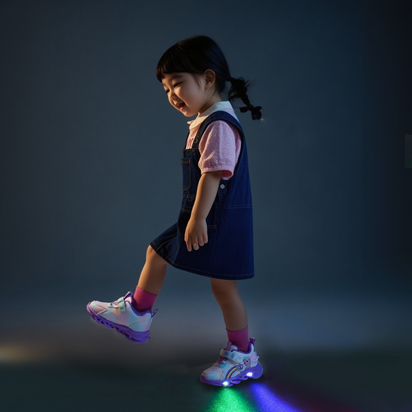 SENMA Shoes For Kids Girls Rubber Shoes Elsa Princess Shoes With Light ...