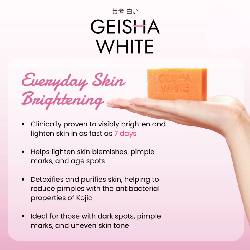 Geisha White Skin Brightening Bar Scar and Blemish Classic Brightening ...