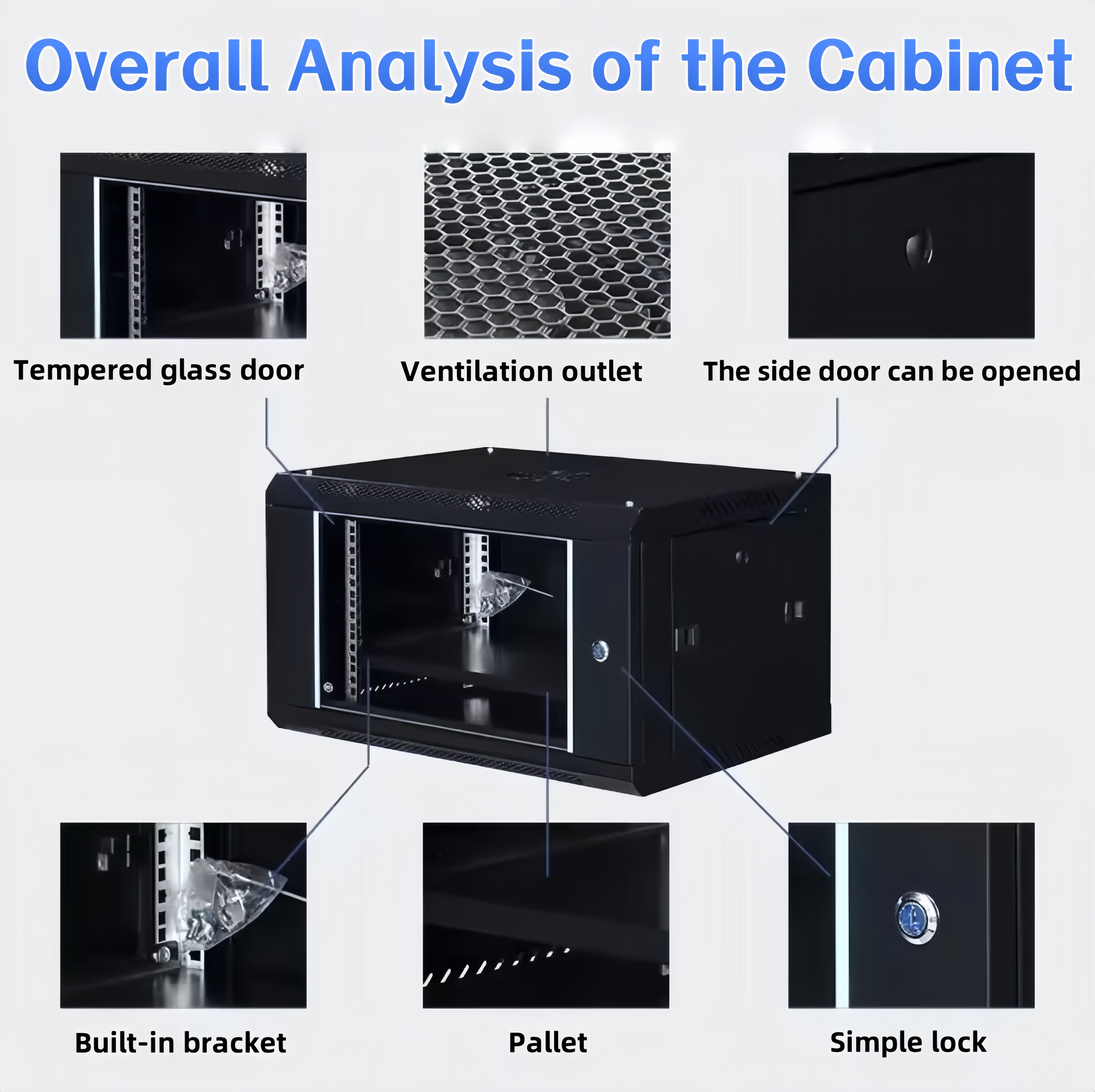 Wal-mounted floor-standing cabinet CCTV Network Cabinet 12U Data ...