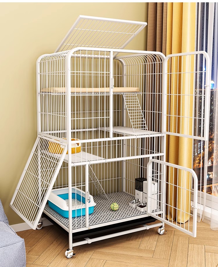 Cat Cage Extra Large Cat Crate 2/3/4 Layers XXL Convenience Wheeled And ...