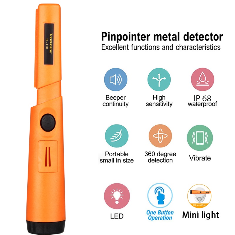 Handheld Metal Detector Waterproof High-sensitivity Metal Detector 360 ...