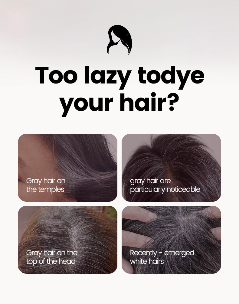 Hair Dye Stick Waterproof And Sweat Temporary Covers Gray Hair Natural ...