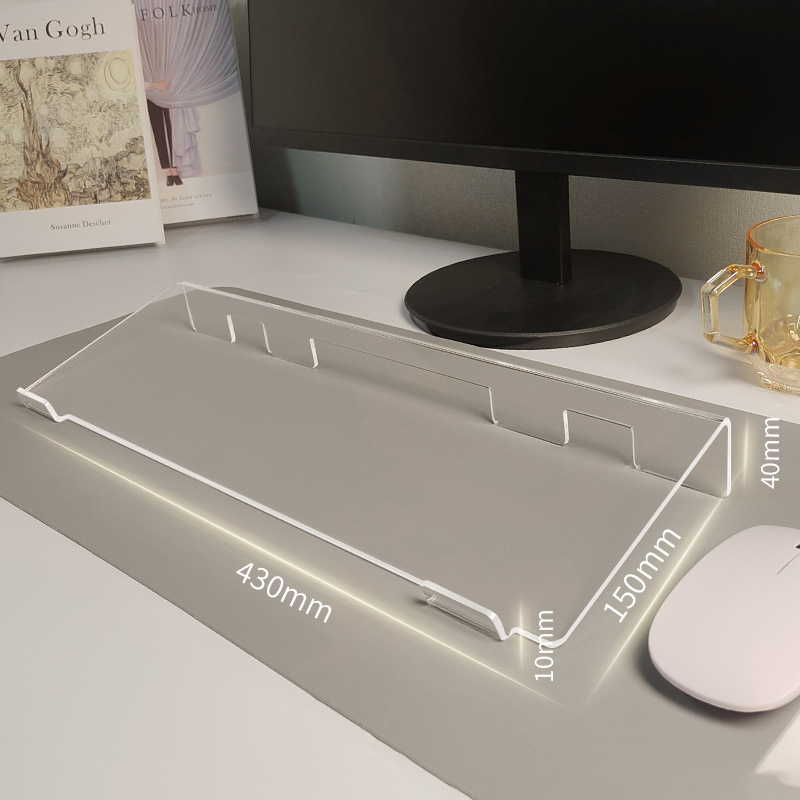 Acrylic Computer Keyboard Tilt Stand Desk Holder - Space Saving Acrylic ...
