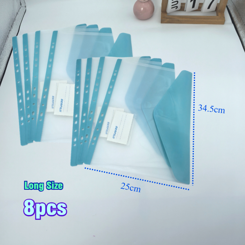 Long Loose Leaf Bag 11 Holes File Bag 4/8/12/20 pcs Binder Pouch Set ...