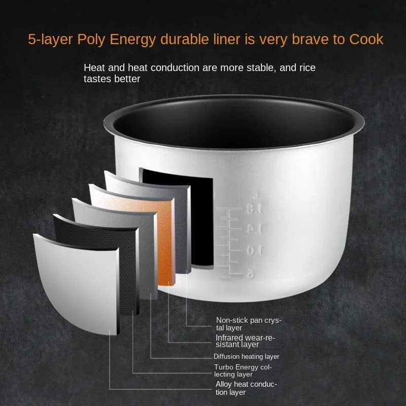 Low Sugar Rice Cooker – Smart Non-Stick Pot for Healthier Rice, Touch ...