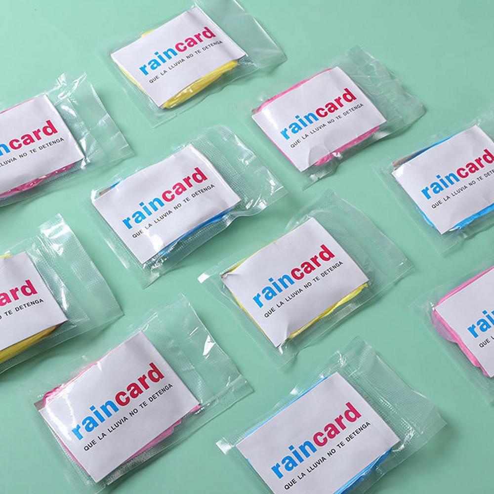 5PCS Card Raincoat Portable Adult Children Compression Packaging ...