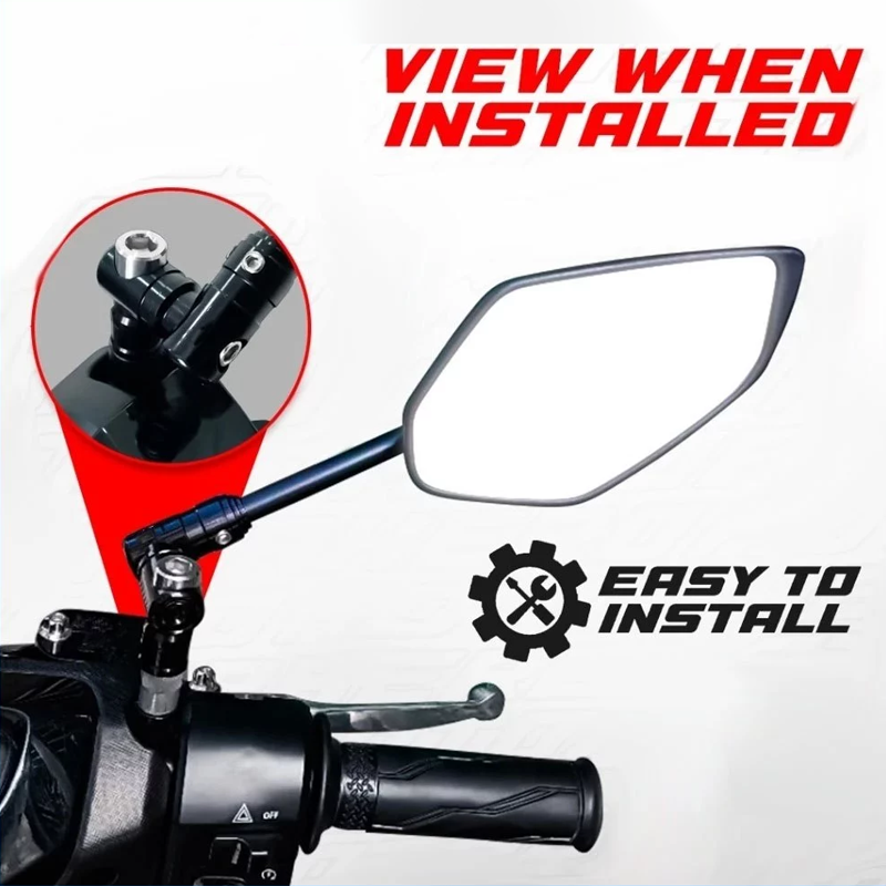 Motorcycle Side Mirror Folding Mechanism Universal Rearview Mirror ...