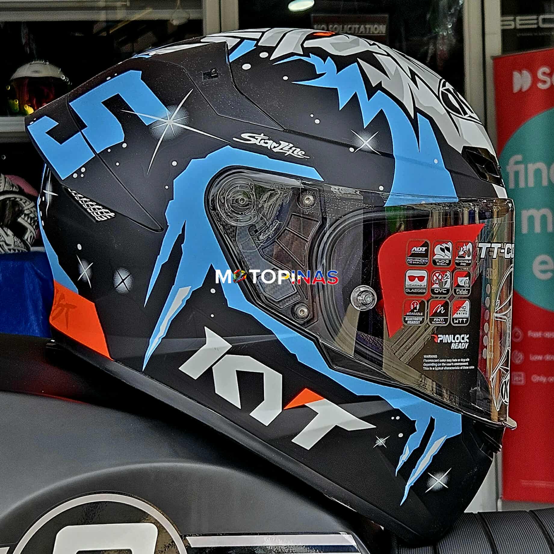 KYT TT-Course Masia Winter Test Fullface Helmet Single Visor and ...
