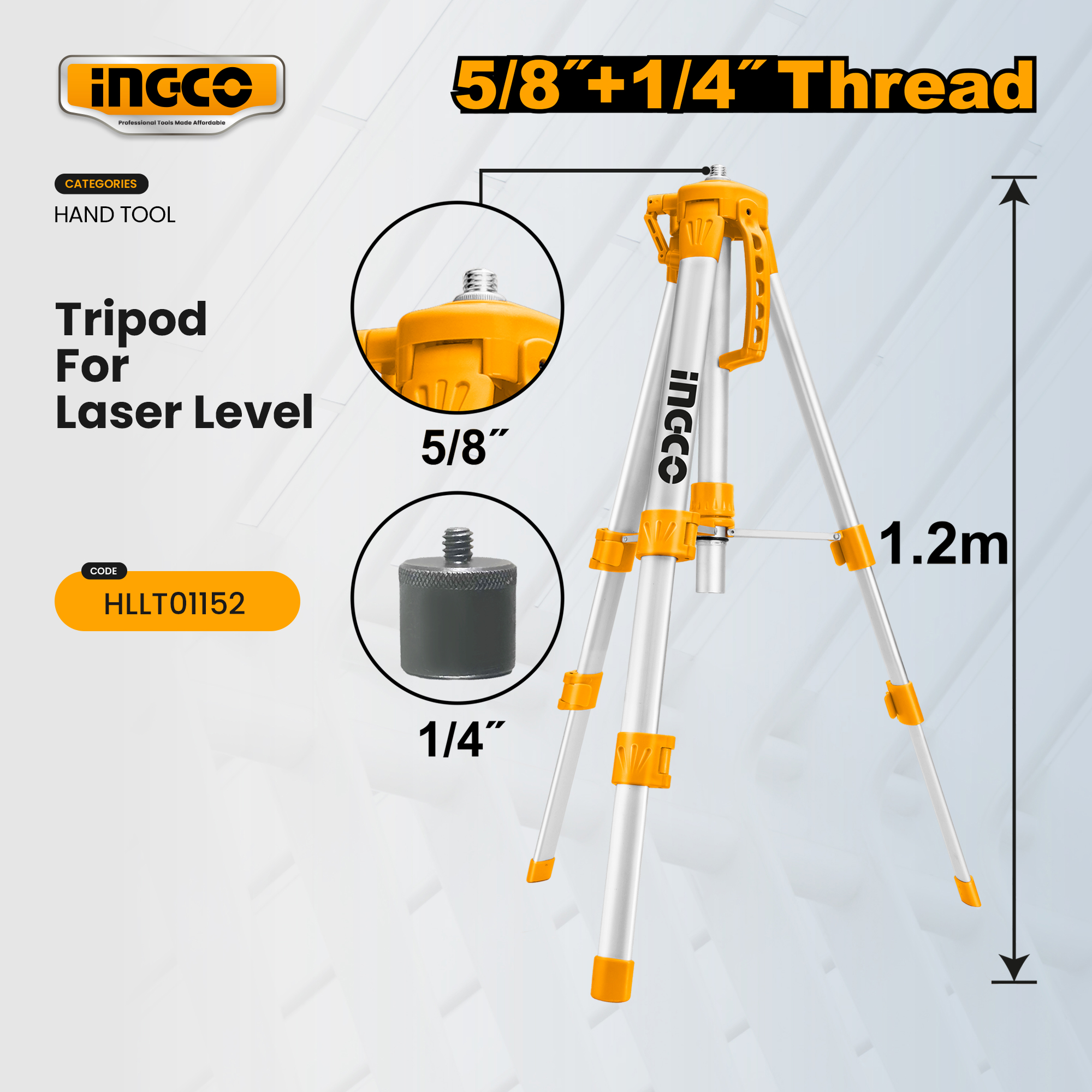 Ingco Tripod for Laser Levels 120mm HLLT01152 IHT | Shopee Philippines