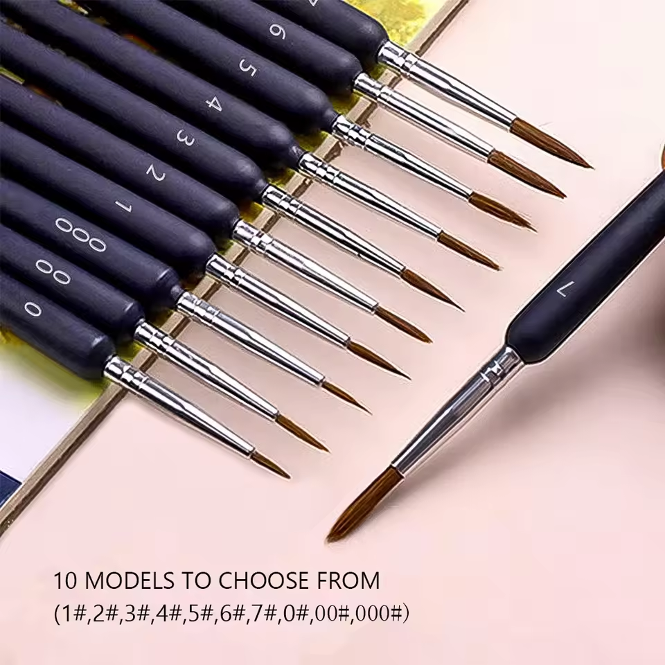 Hook Line Round Nylon Brush Painting Drawing Liner Detail Brush For ...