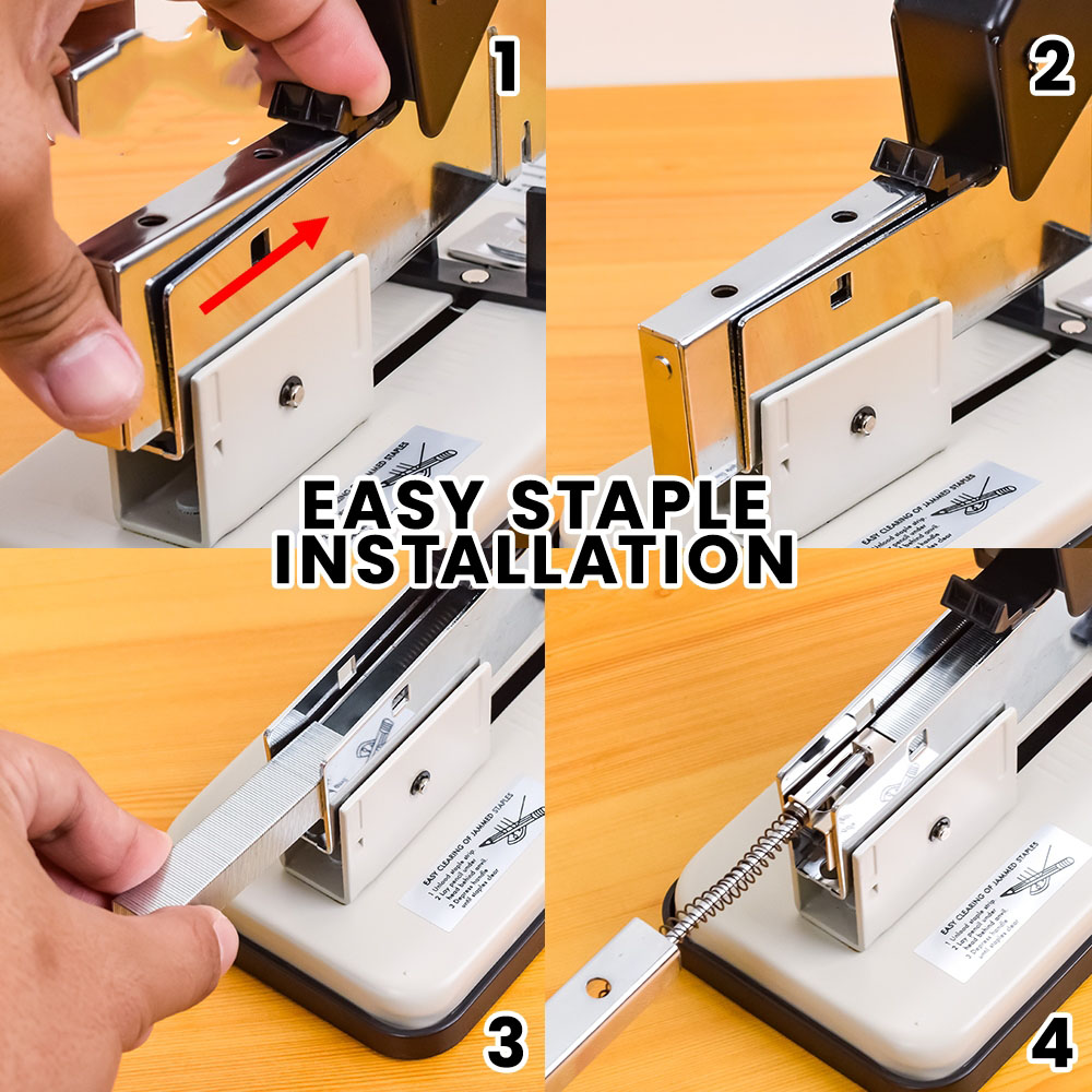 Capacity 100/240 Long Arm Staplers With 3 Boxes，Heavy-Duty Staplers For ...