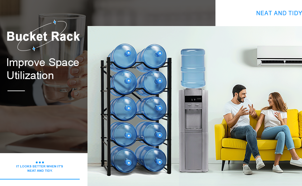 Water Gallon Rack Heavy Duty Mineral Water Stand Thickened Water ...