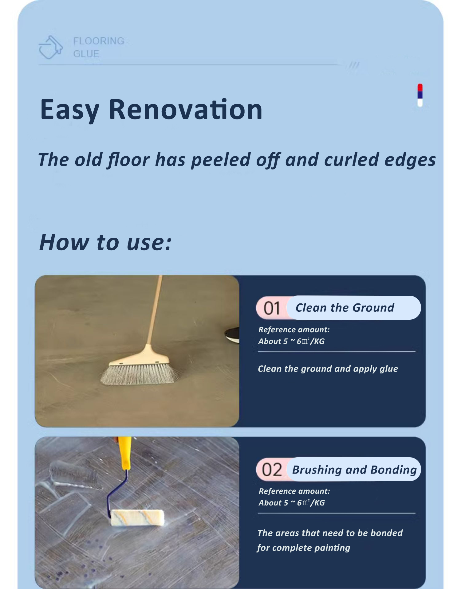 1000G With Brush Acrylic Flooring Adhesive Glue For Vinyl Tiles ...