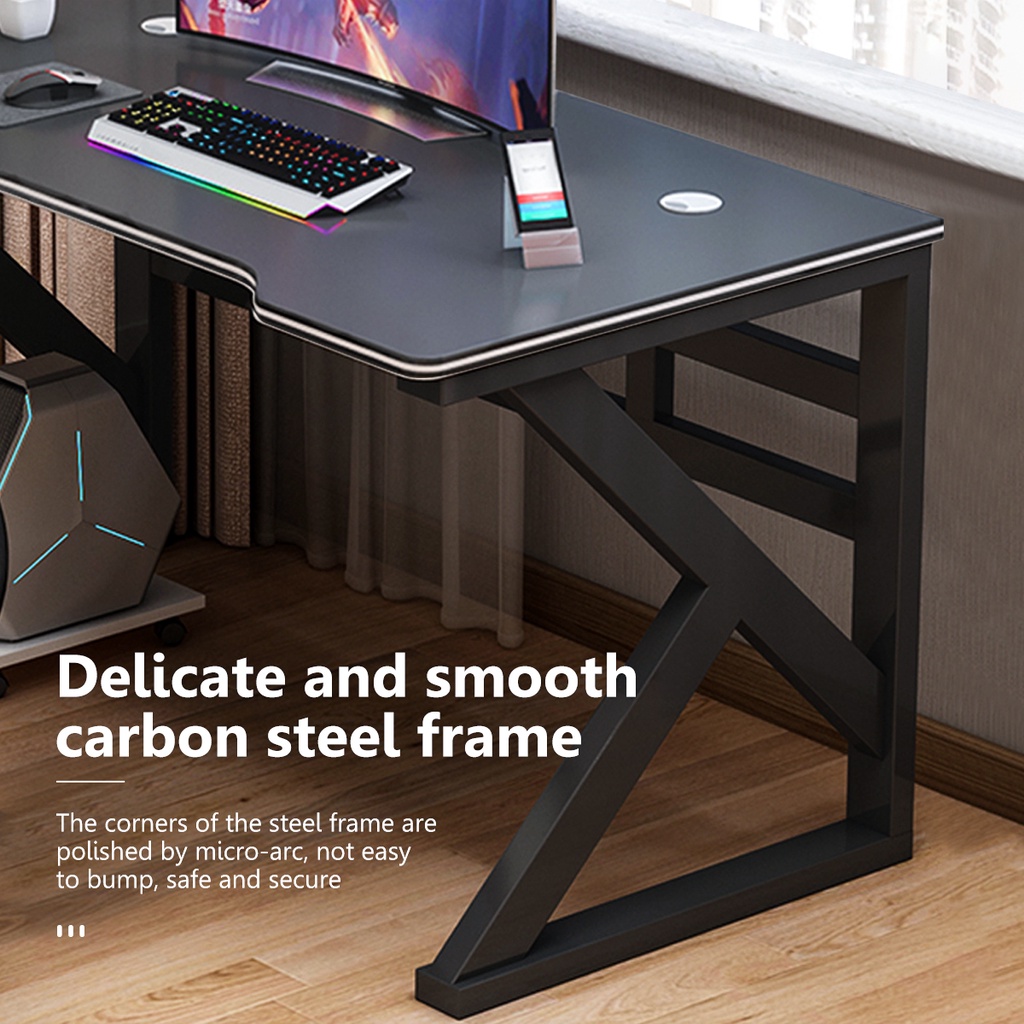【In stock】Carbon Fiber Computer Table Modern Gaming Table 120/140/160cm ...