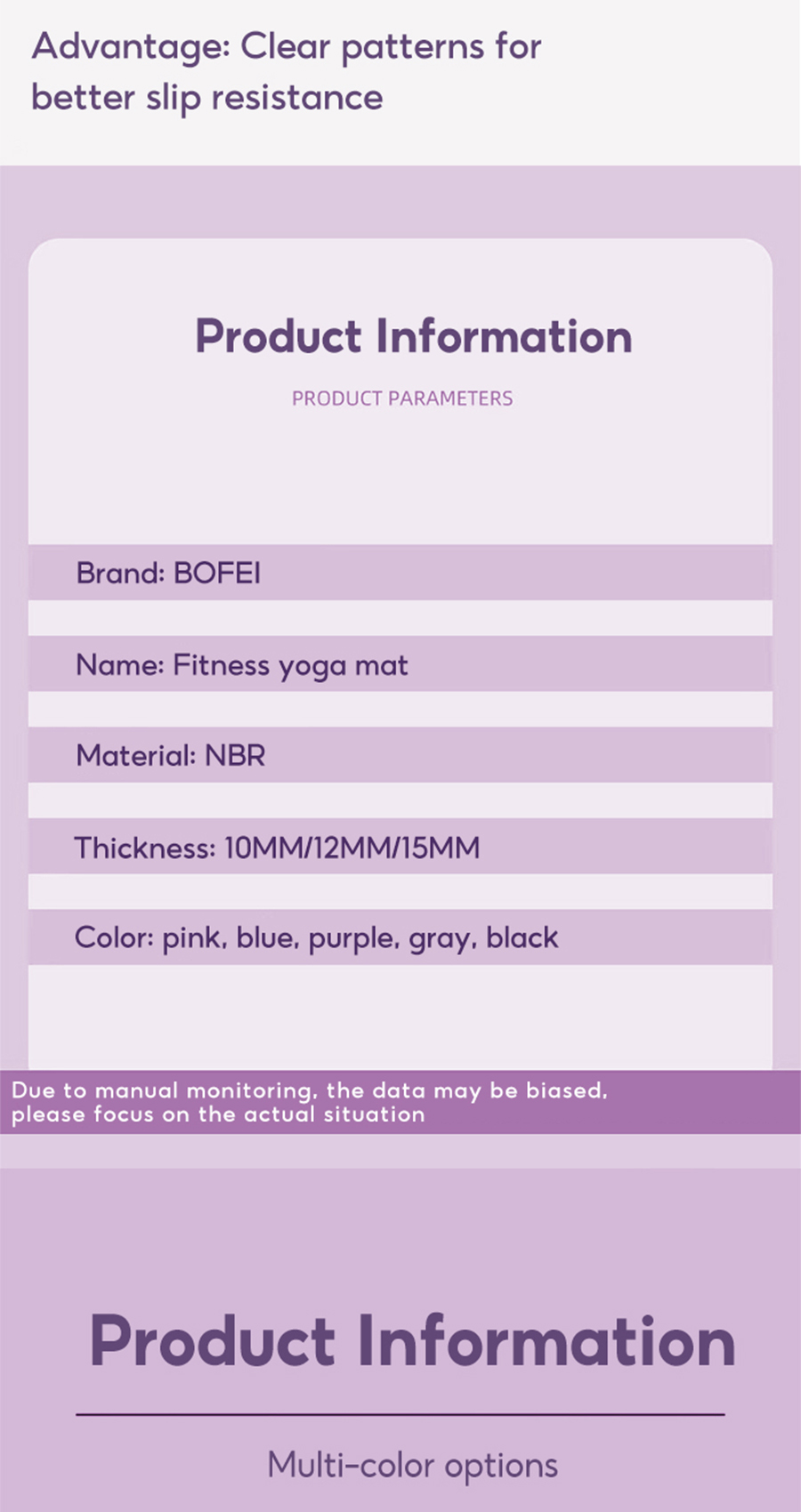 12MM/15MM Yoga Mat For Workout Non Slip Exercise Mat Thick Exercise Mat ...