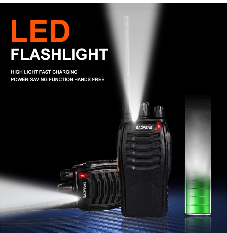 4pcs Baofeng 888S 5W 16CHs Interphone Two Way Radio Walkie Talkie VHF/UHF Original | Shopee ...